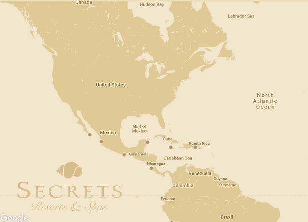 Secrets Maroma Map